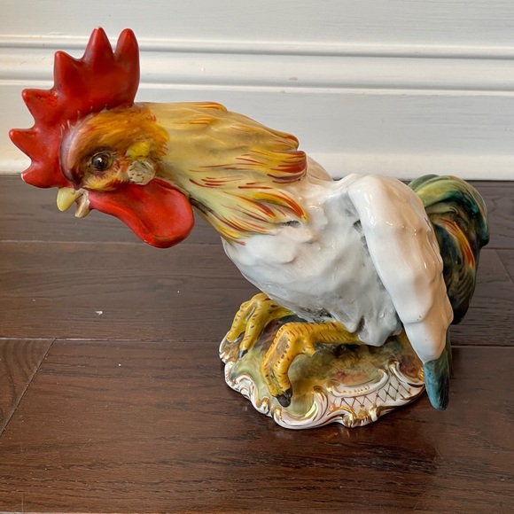 Tuscan Art | Accents | Vintage Baroque Italian Ceramic Rooster | Poshmark
